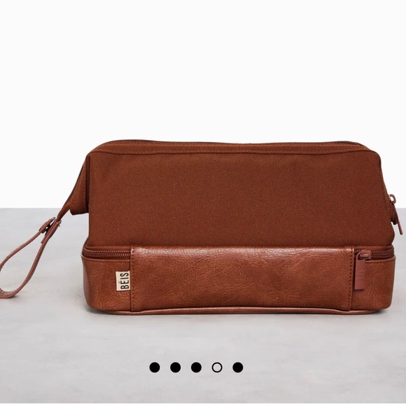 BEIS | Bags | Beis Dopp Kit Maple Brown Travel Makeup Bag Organizer ...